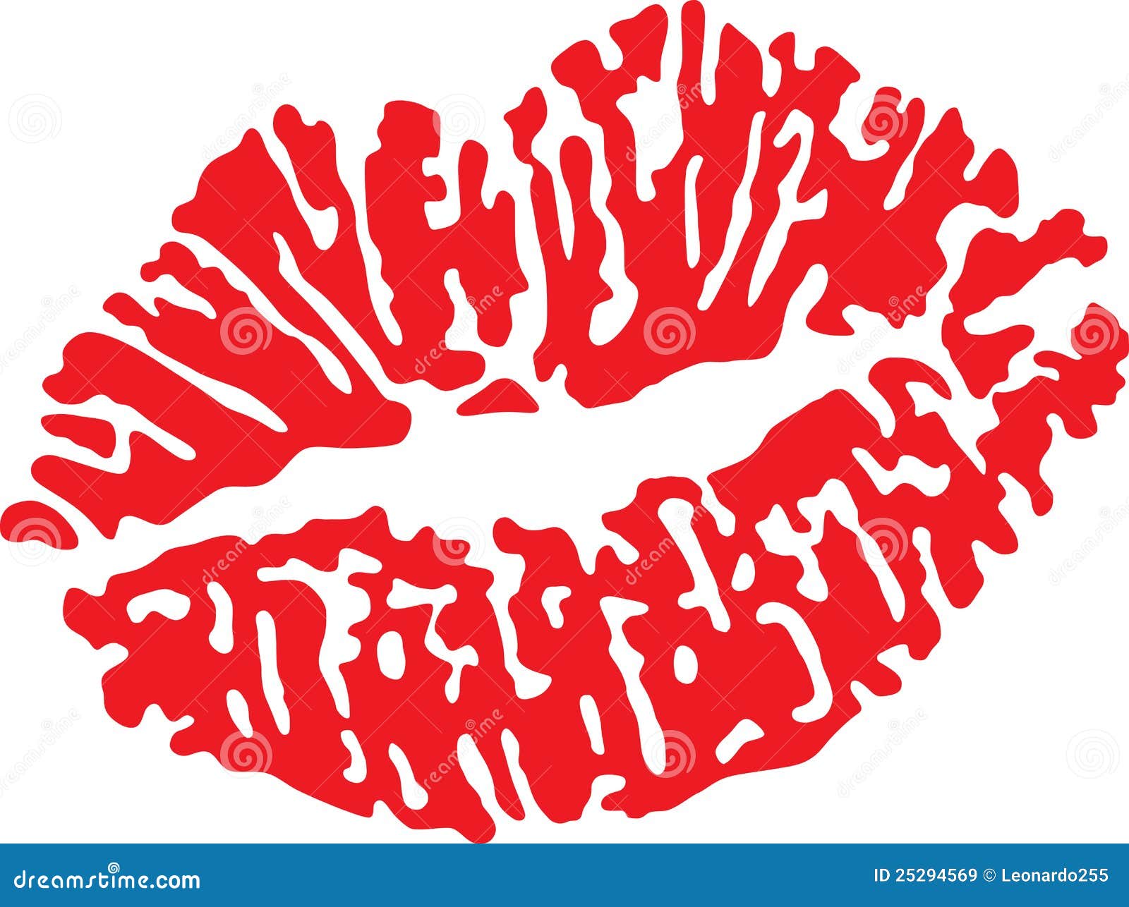 Labios rojos ilustración del vector. Ilustración de beso - 25294569