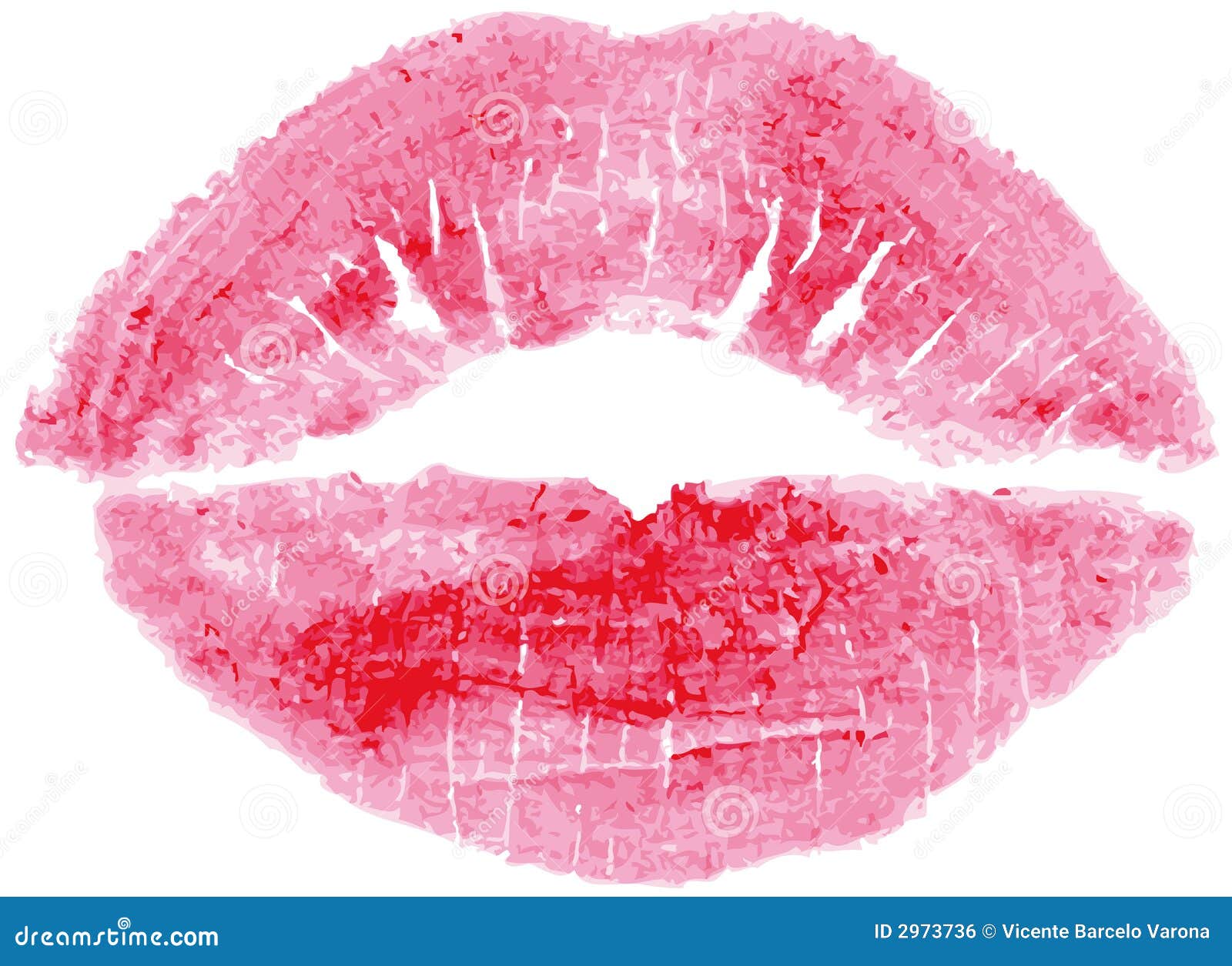 Labios rojos ilustración del vector. Ilustración de color - 2973736