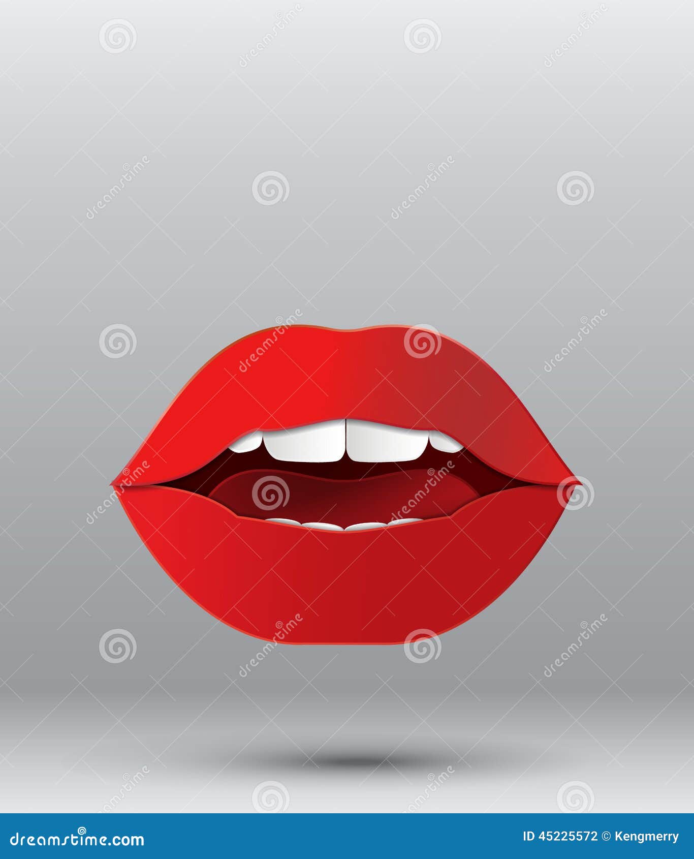 Labios rojos ilustración del vector. Ilustración de labio - 45225572