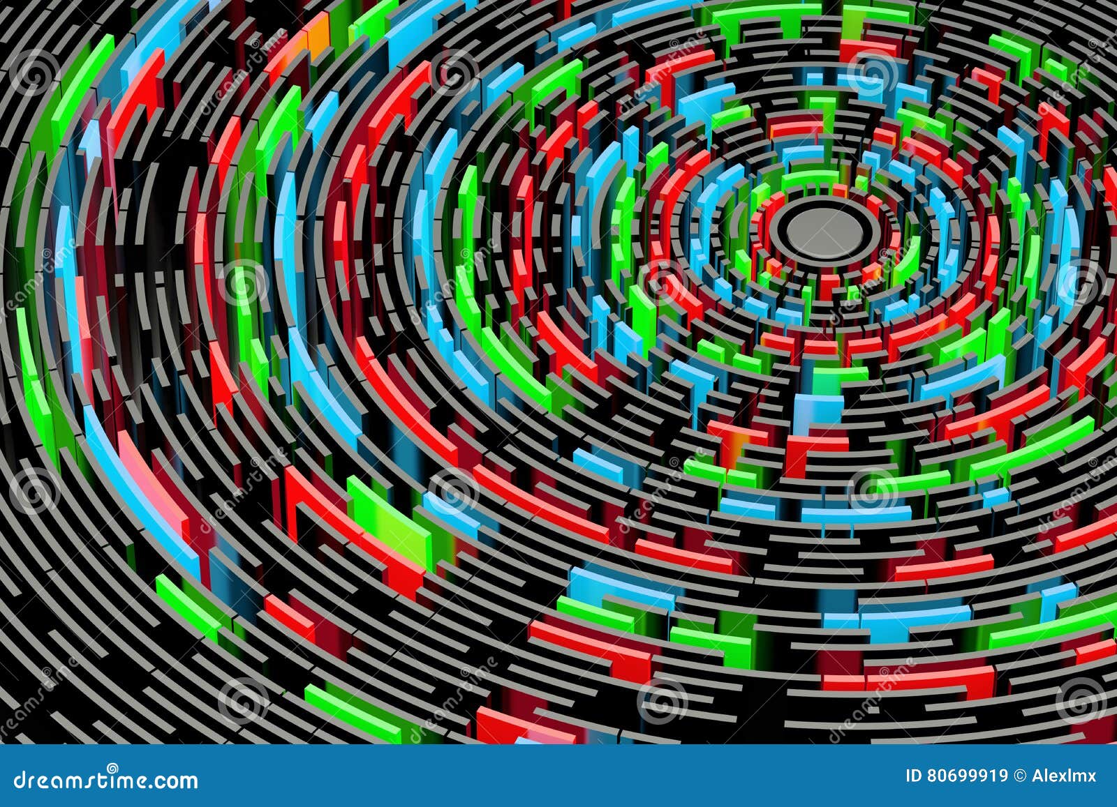 Labirinto Colorido Sumário, 3D Ilustração Stock - Ilustração de entrada ...