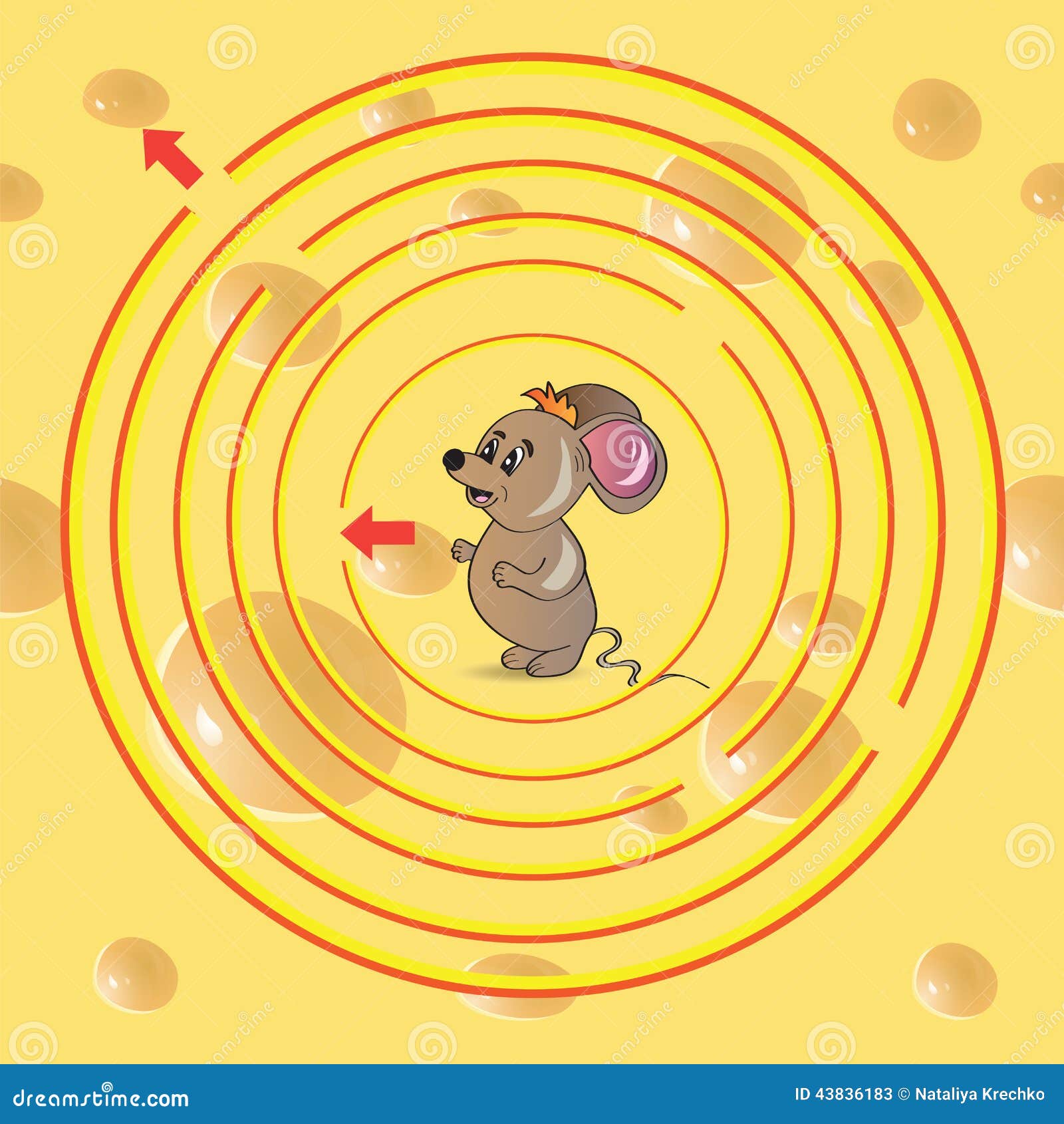 Labirinto com rato ilustração do vetor. Ilustração de infinito - 43836183