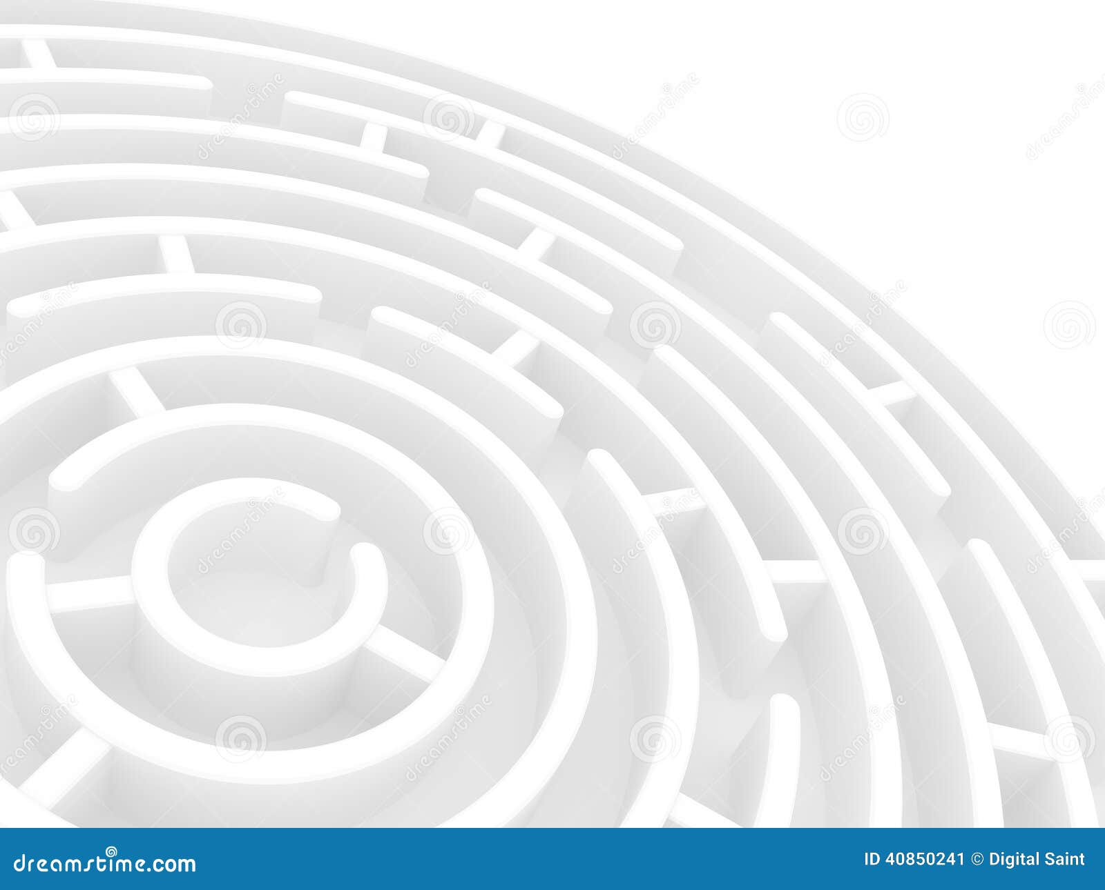 Labirinto Della Circolare 3D Illustrazione di Stock - Illustrazione di ...