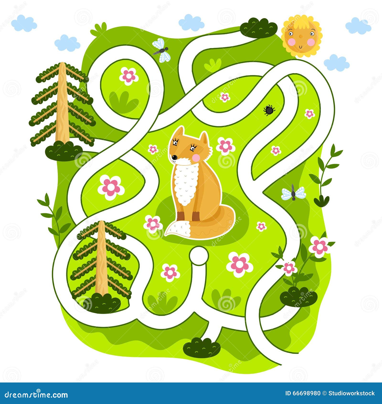 Labirinto Di Vettore, Gioco Di Logica Per I Bambini Illustrazione ...