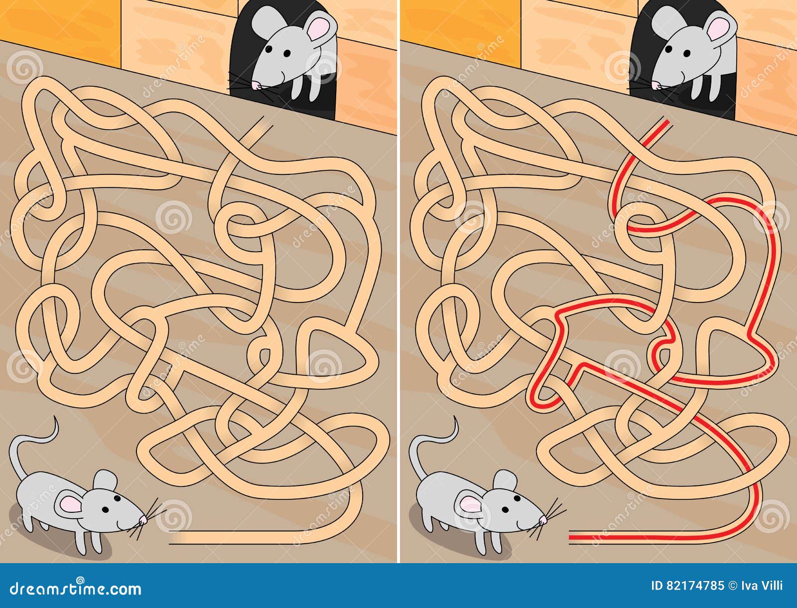 Labirinto do rato ilustração do vetor. Ilustração de cérebro - 82174785