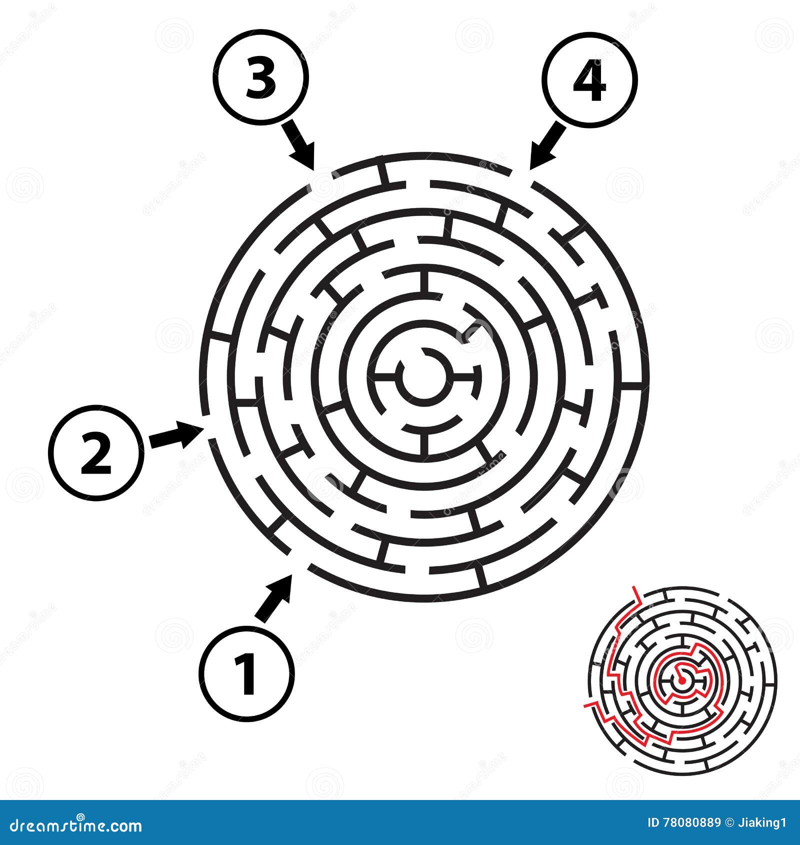 Labirinto/labirinto Redondos Do Vetor Isolado Ilustração do Vetor ...