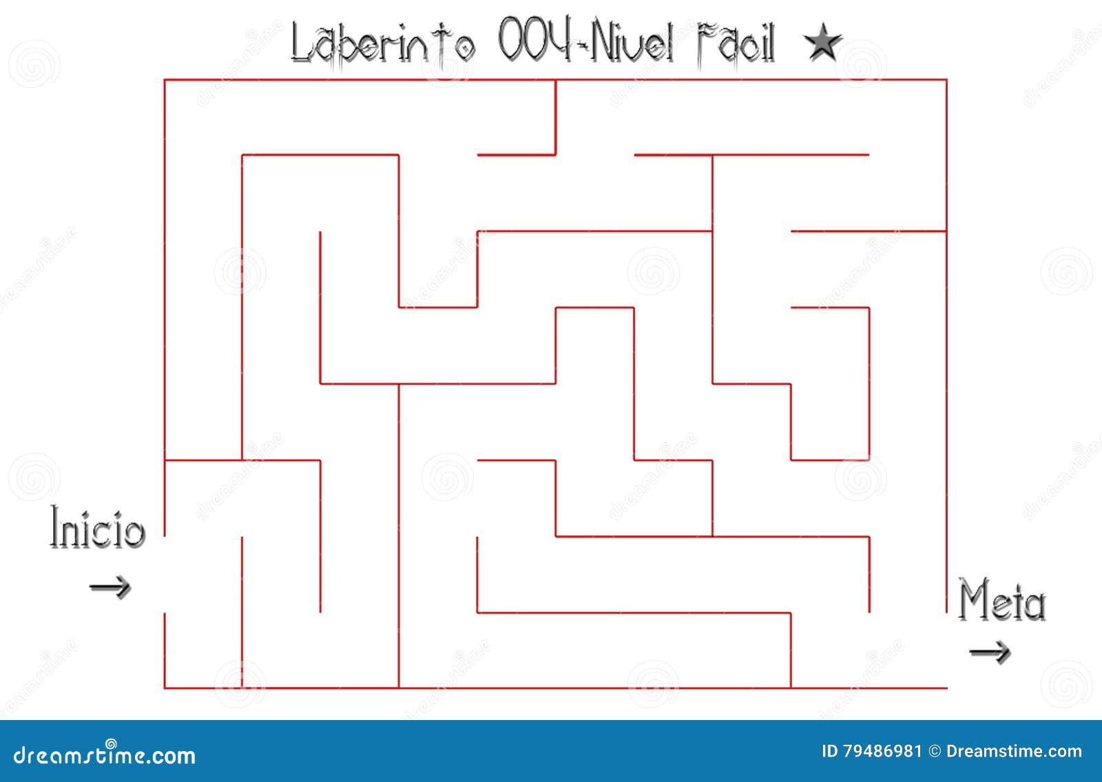Labirinto Para Resolver Fácil Ilustração Stock - Ilustração de ...