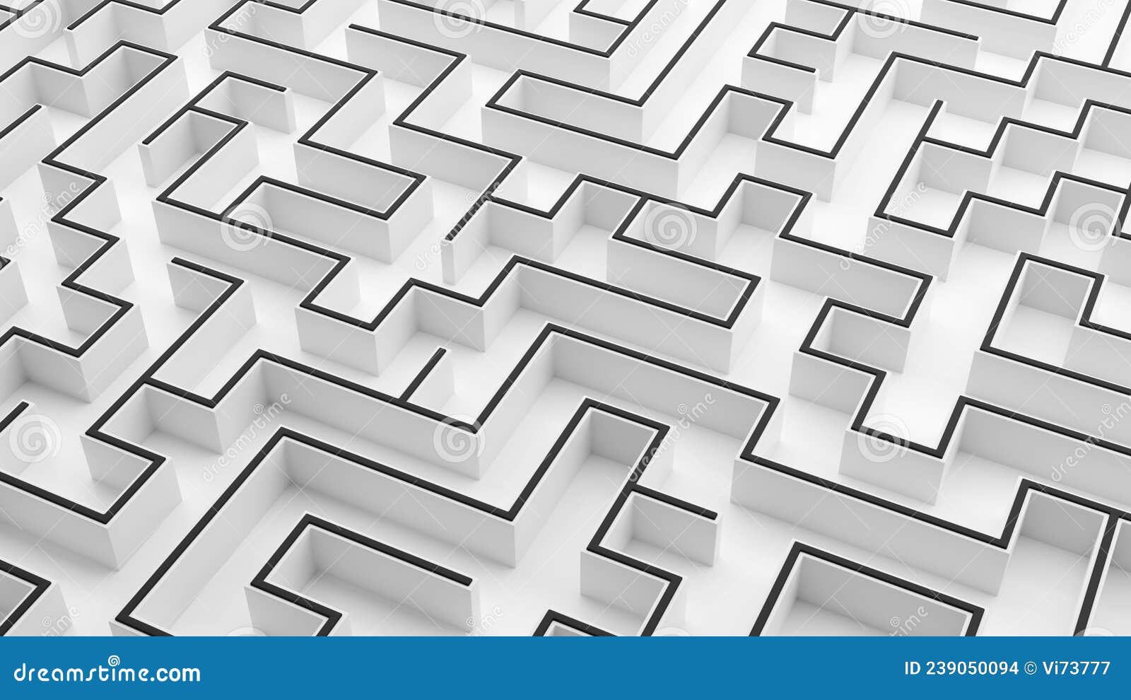 Labirinto Preto E Branco. Fundo Labirinto Imagem Renderizada 3d ...