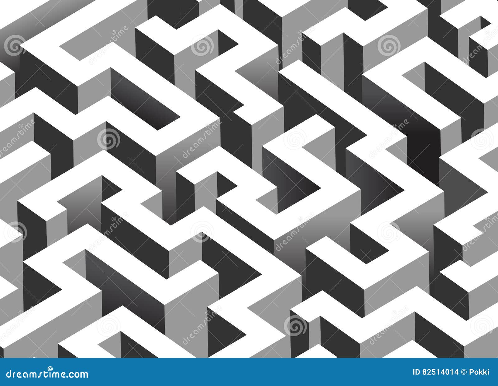 Labirinto Preto E Branco, Labirinto Ilustração do Vetor - Ilustração de ...