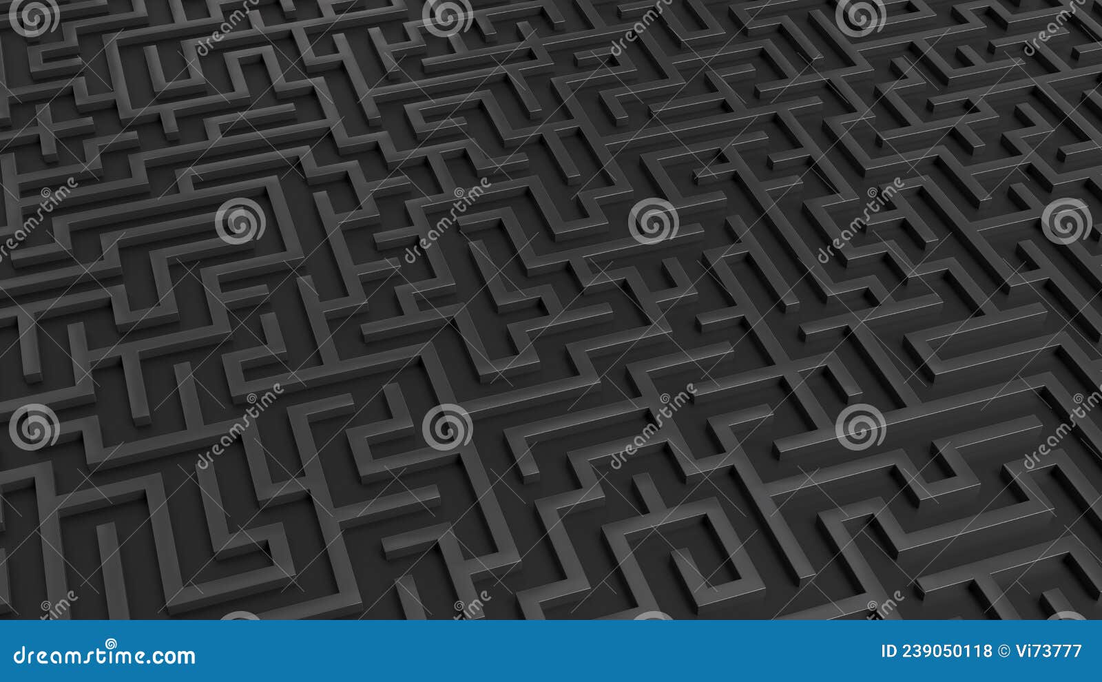Labirinto Preto. Fundo Labirinto Imagem Renderizada 3d. Ilustração ...