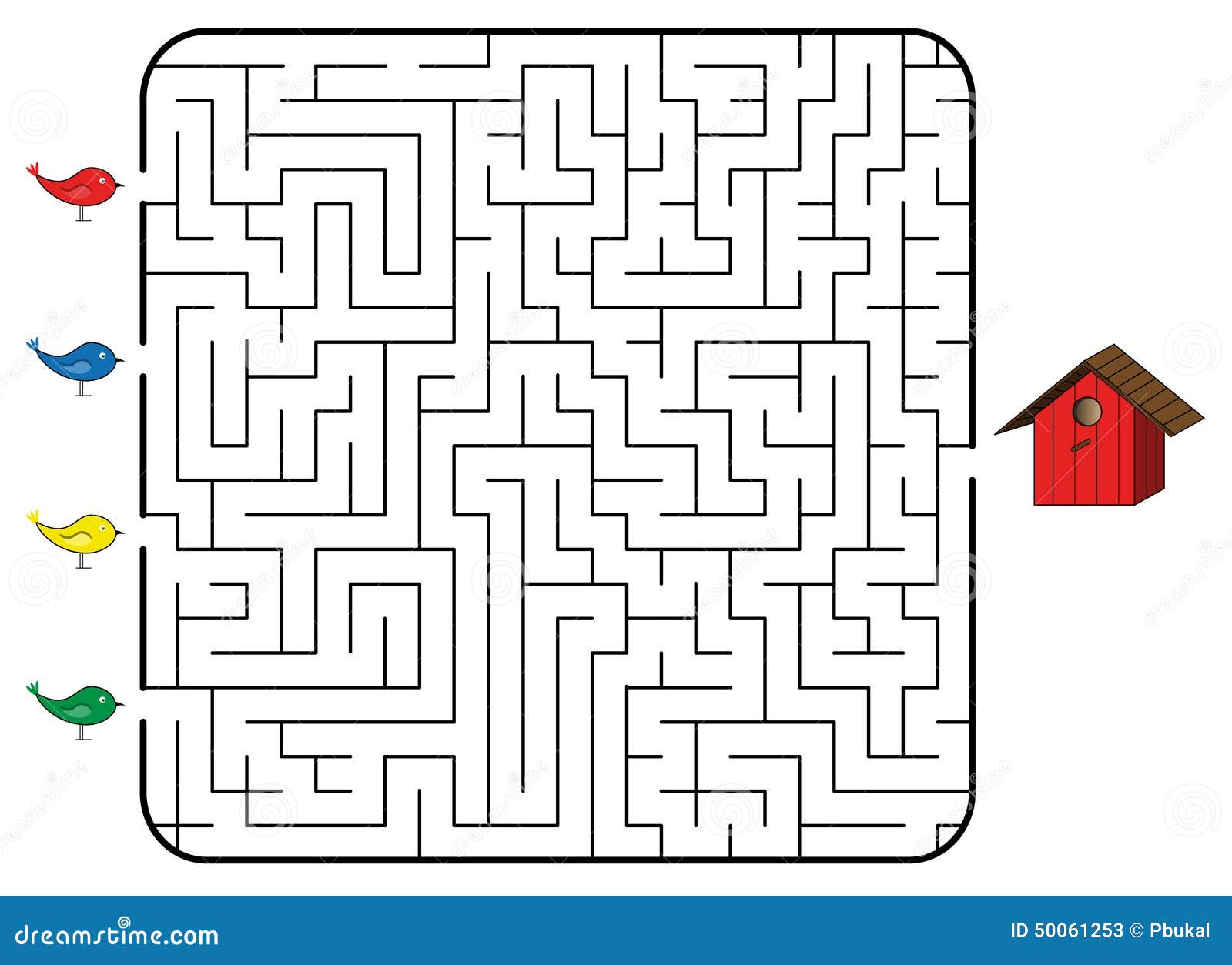 Labirynt ilustracja wektor. Ilustracja złożonej z pudełko - 50061253