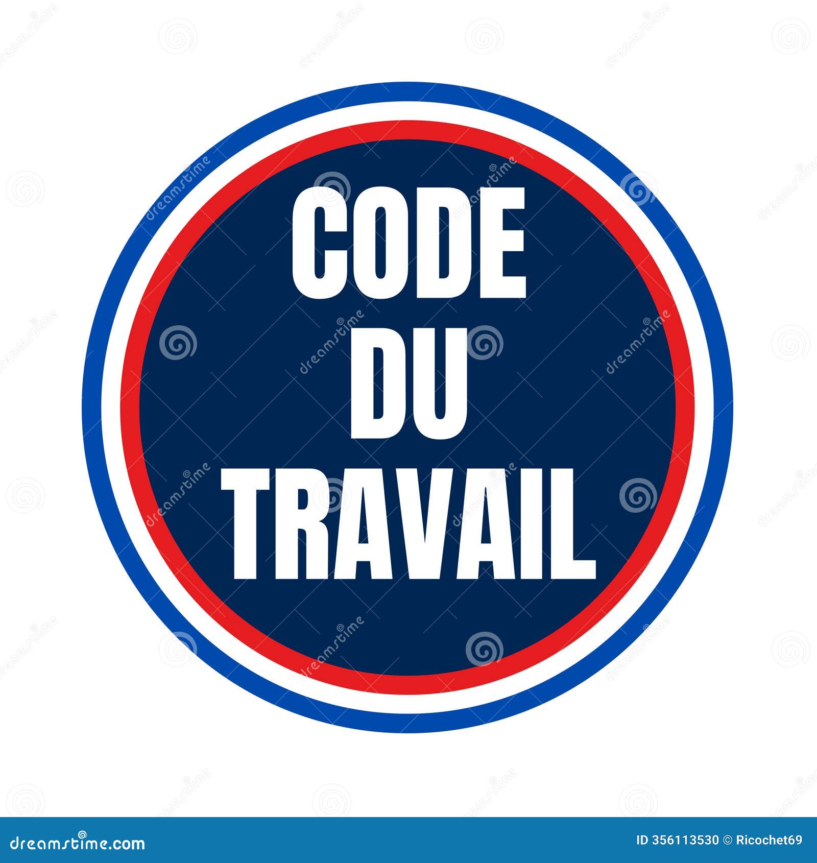 Labor Code Symbol Icon in French Language Stock Illustration ...