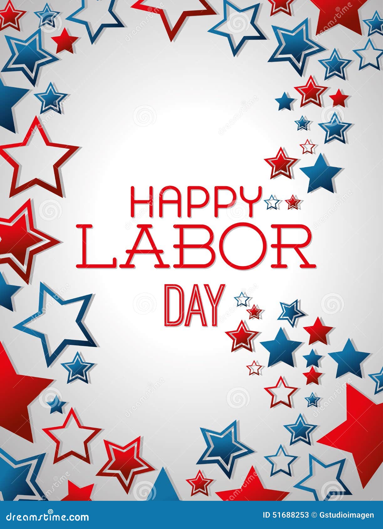 Labor Day Card Design, Vector Illustration. Stock Vector - Illustration ...