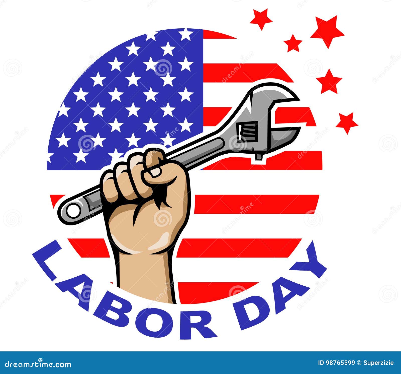 Labor day circle badge stock vector. Illustration of international ...