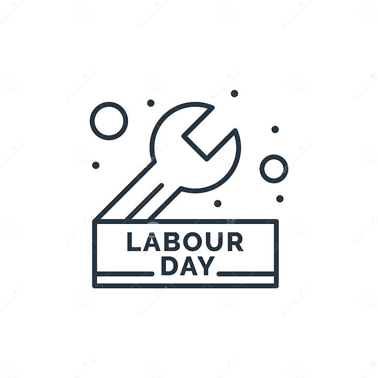 Labor Day Icon Vector from Labour Day Concept. Thin Line Illustration ...