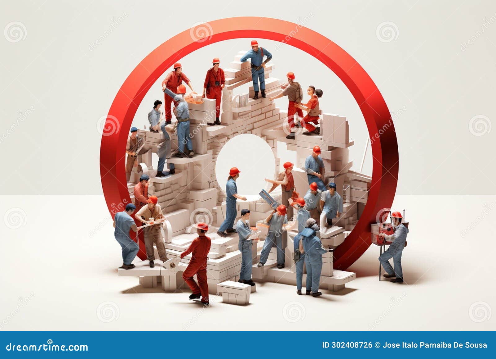 Labor Day Illustration with a Collage of Workers Stock Illustration ...