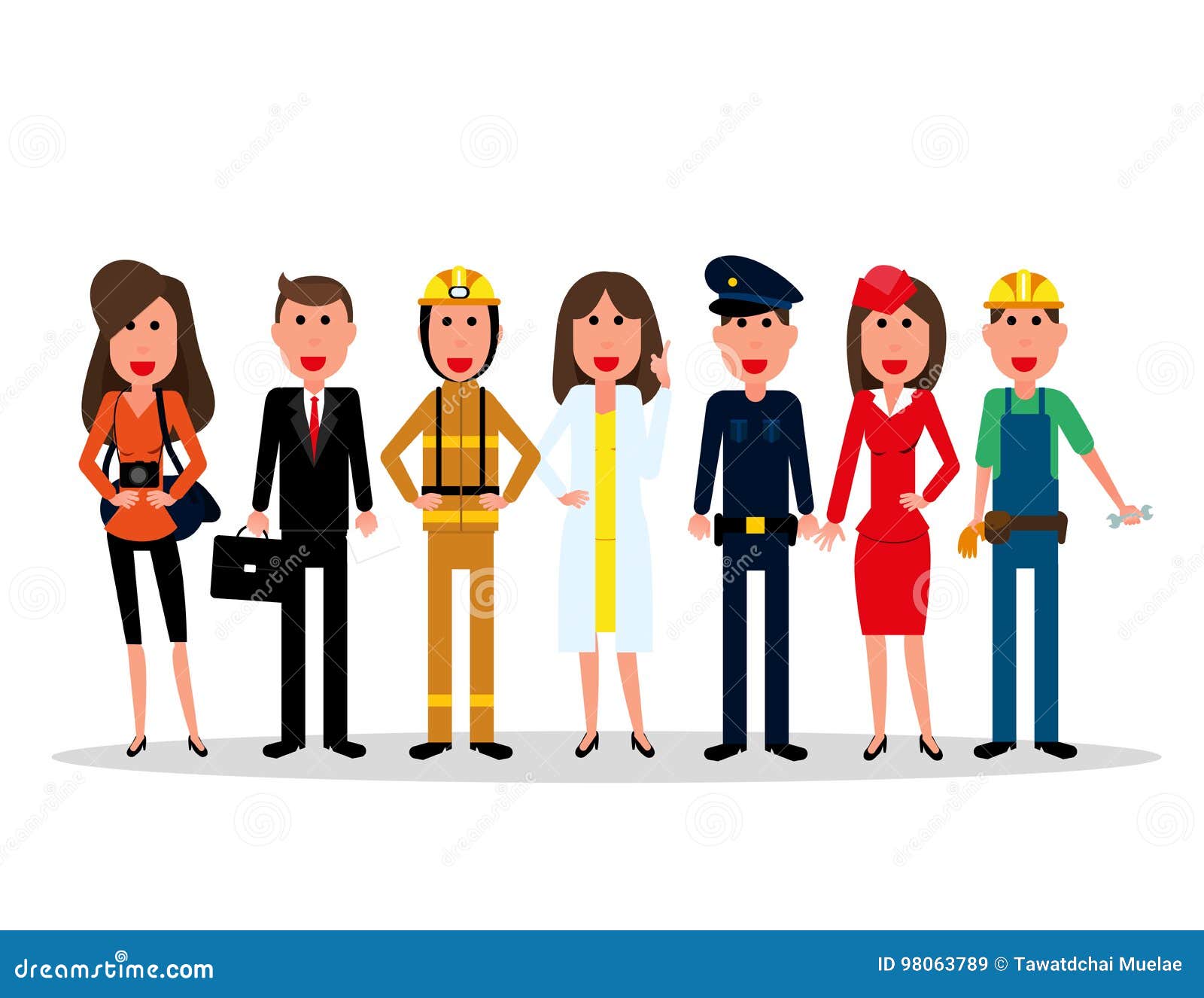 Labor Day. People Group Characters of Different Professions on a Stock ...