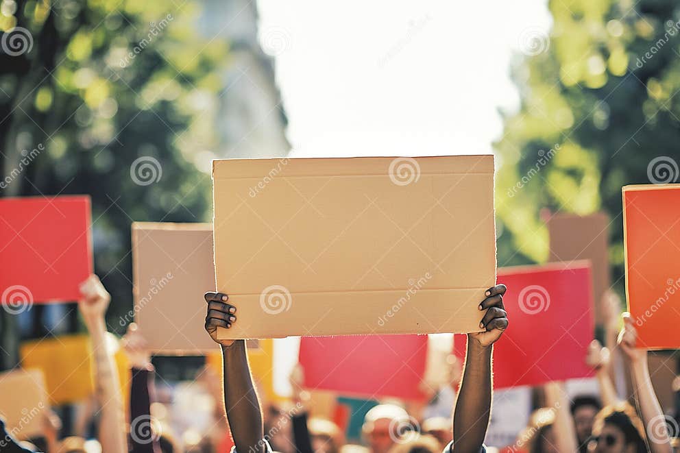 Labor Day Protest for Rights Stock Illustration - Illustration of ...