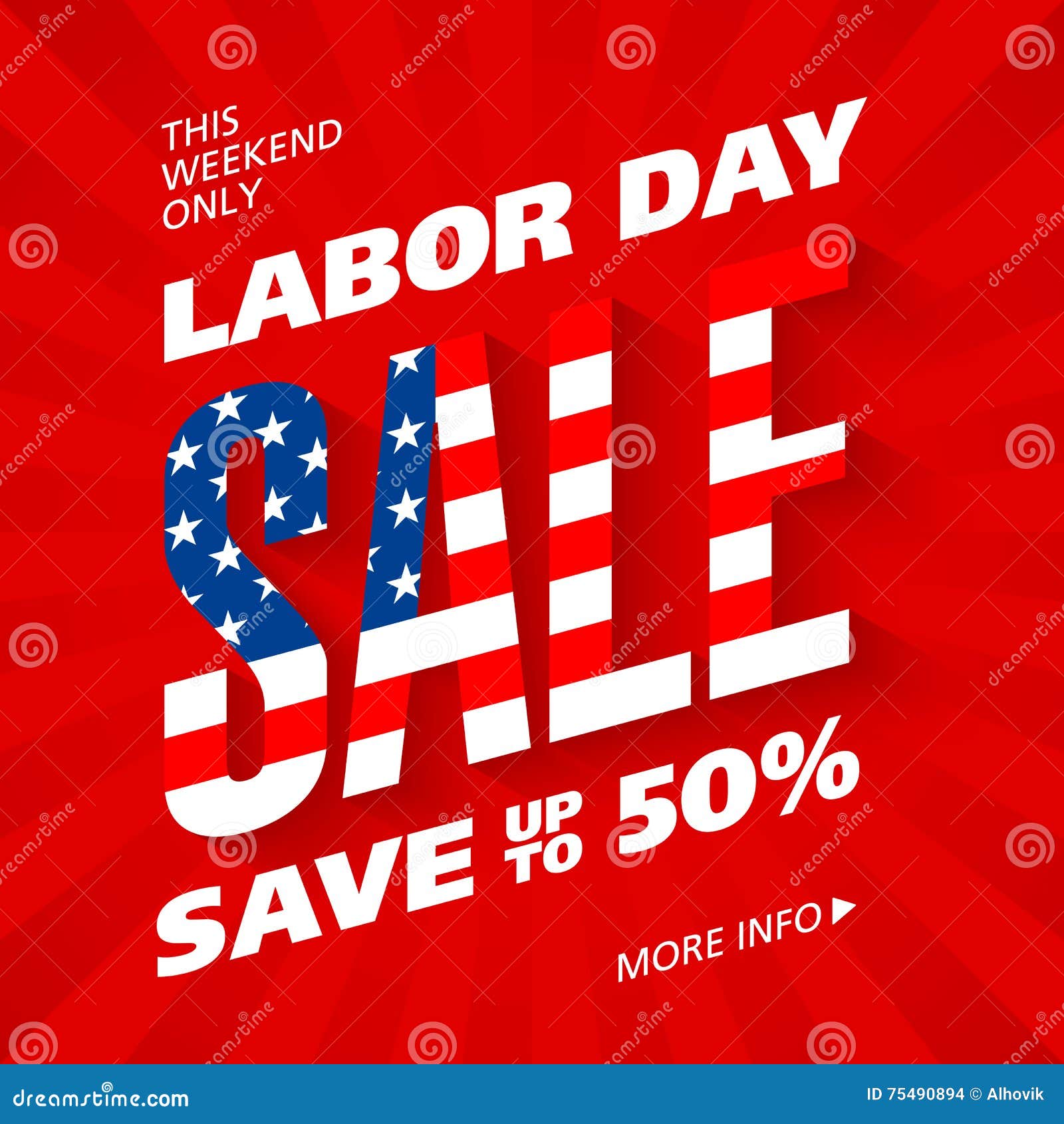 Labor Day Sale stock vector. Illustration of offer, america - 75490894