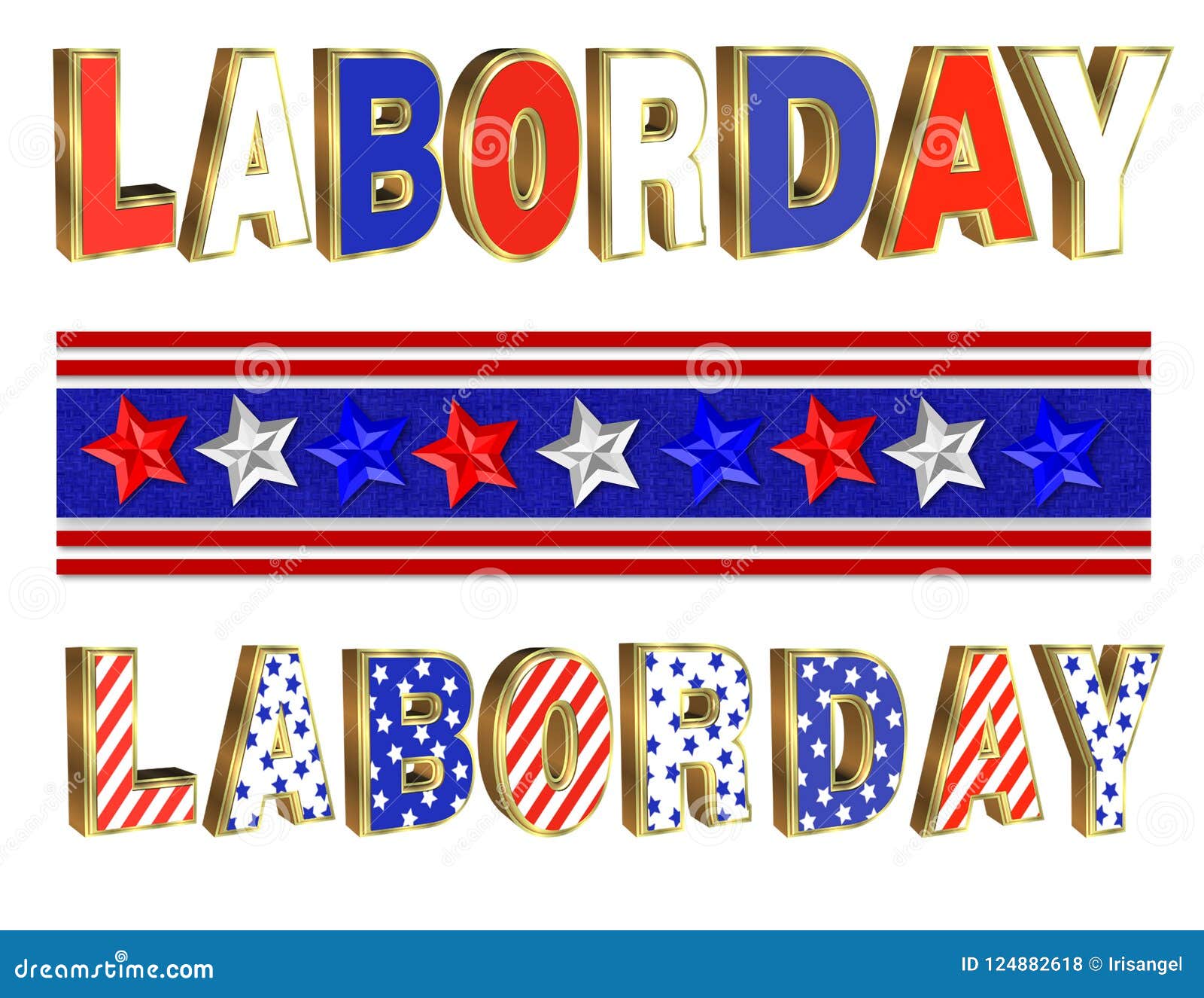 Labor Day text graphics stock photo. Illustration of isolated - 124882618