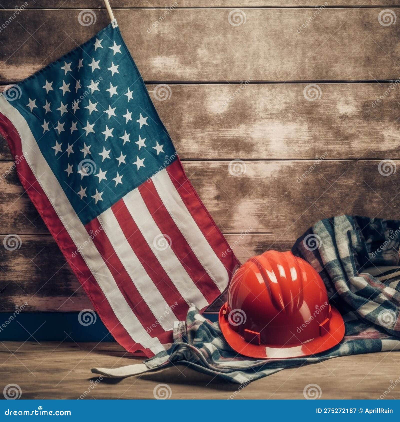 Labor Day, the Union of All Workers. Helmet Stock Illustration ...