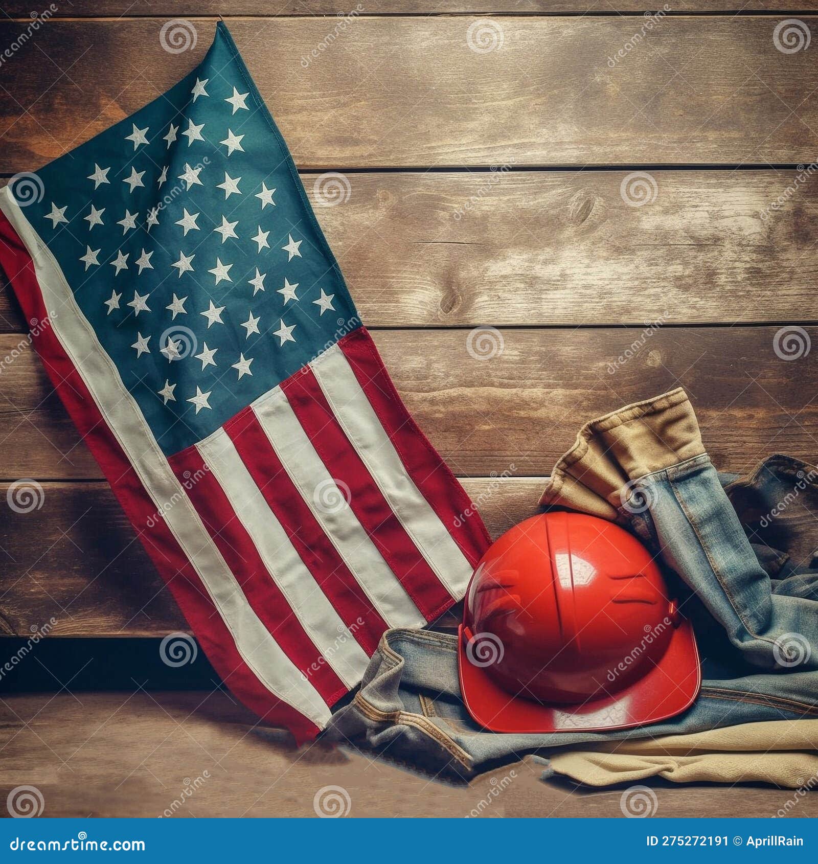 Labor Day, the Union of All Workers. Helmet Stock Illustration ...