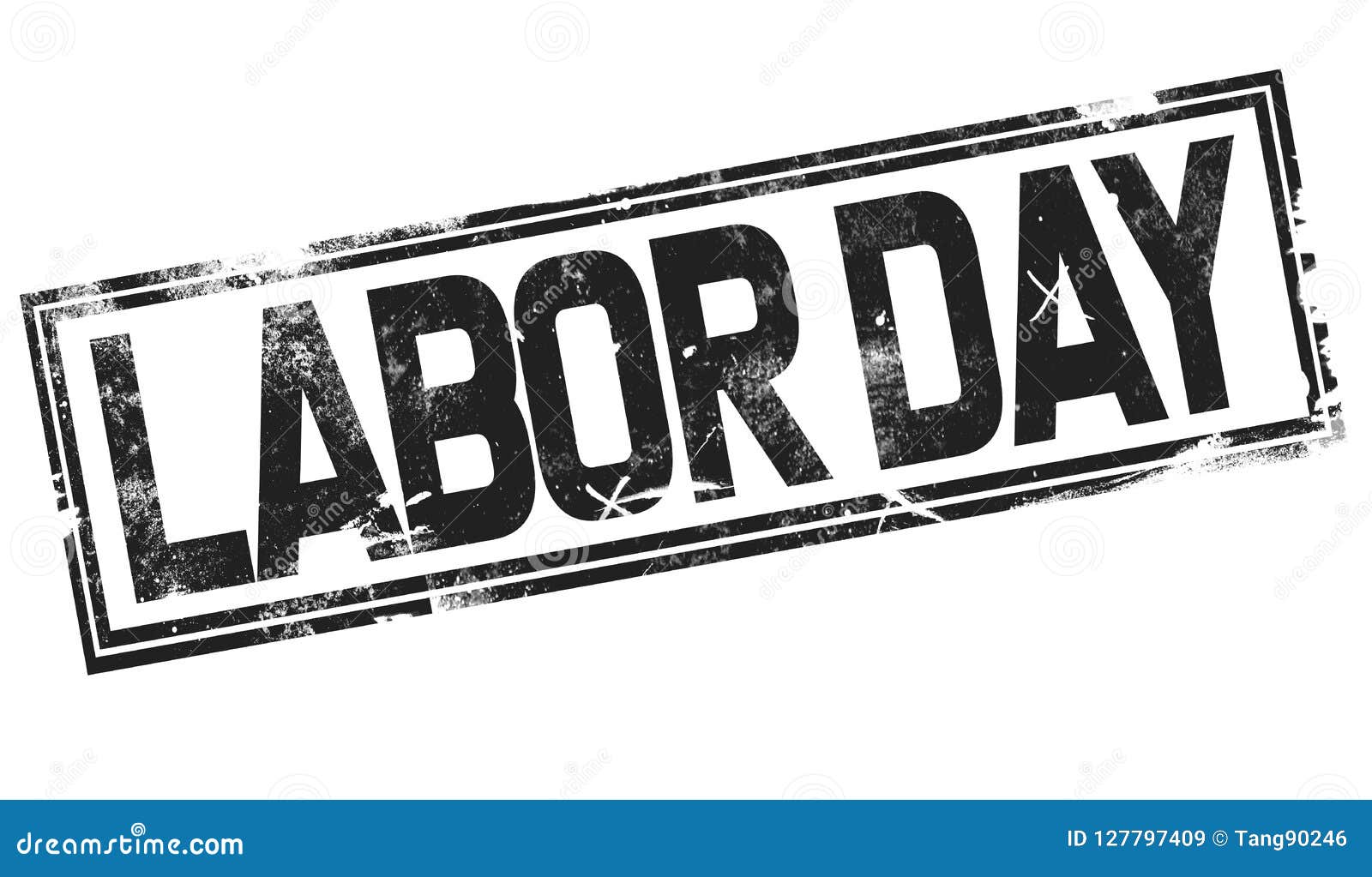 Labor Day Word with Black Frame Stock Illustration - Illustration of ...