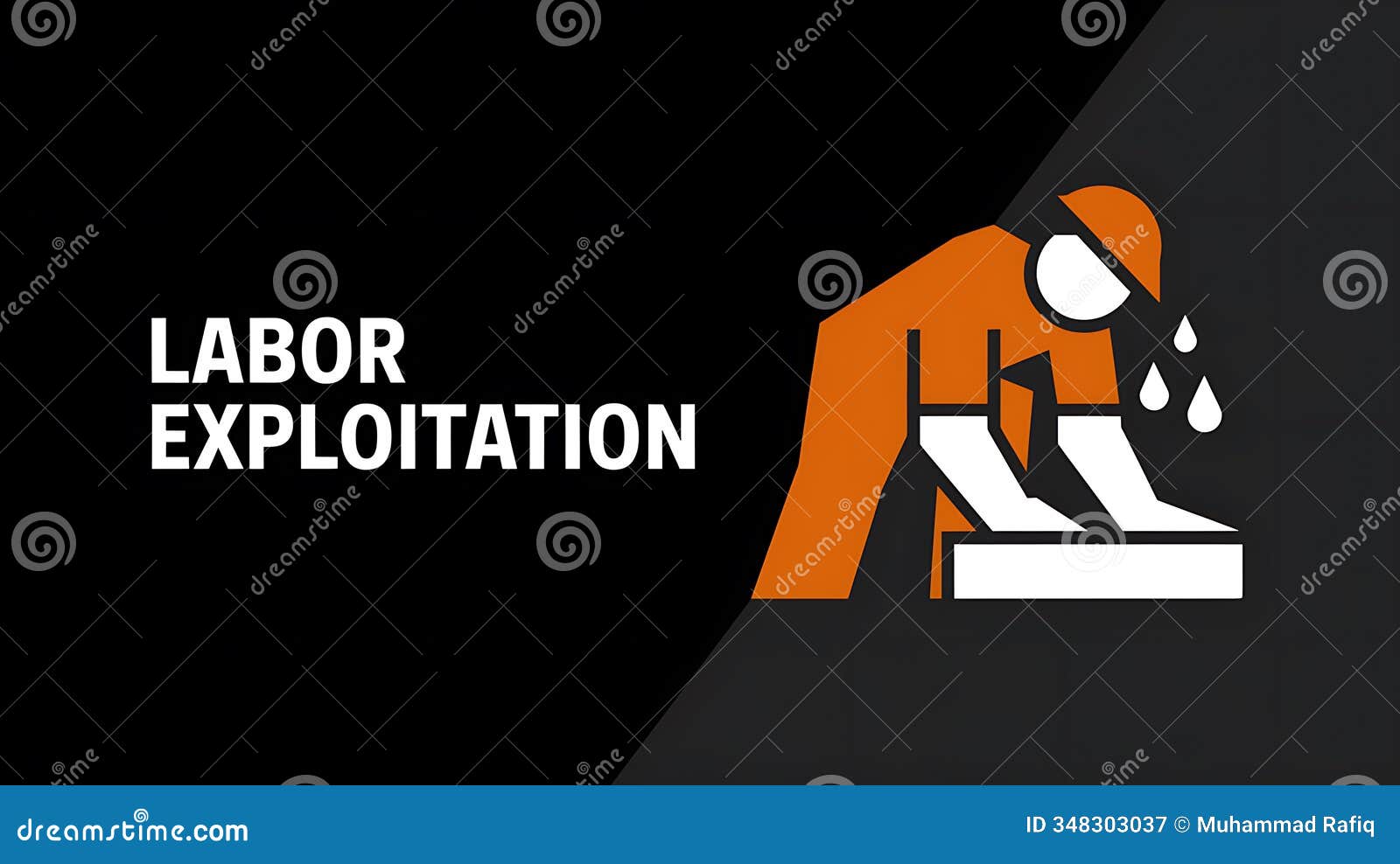Illustration of Labor Exploitation Stock Illustration - Illustration of ...
