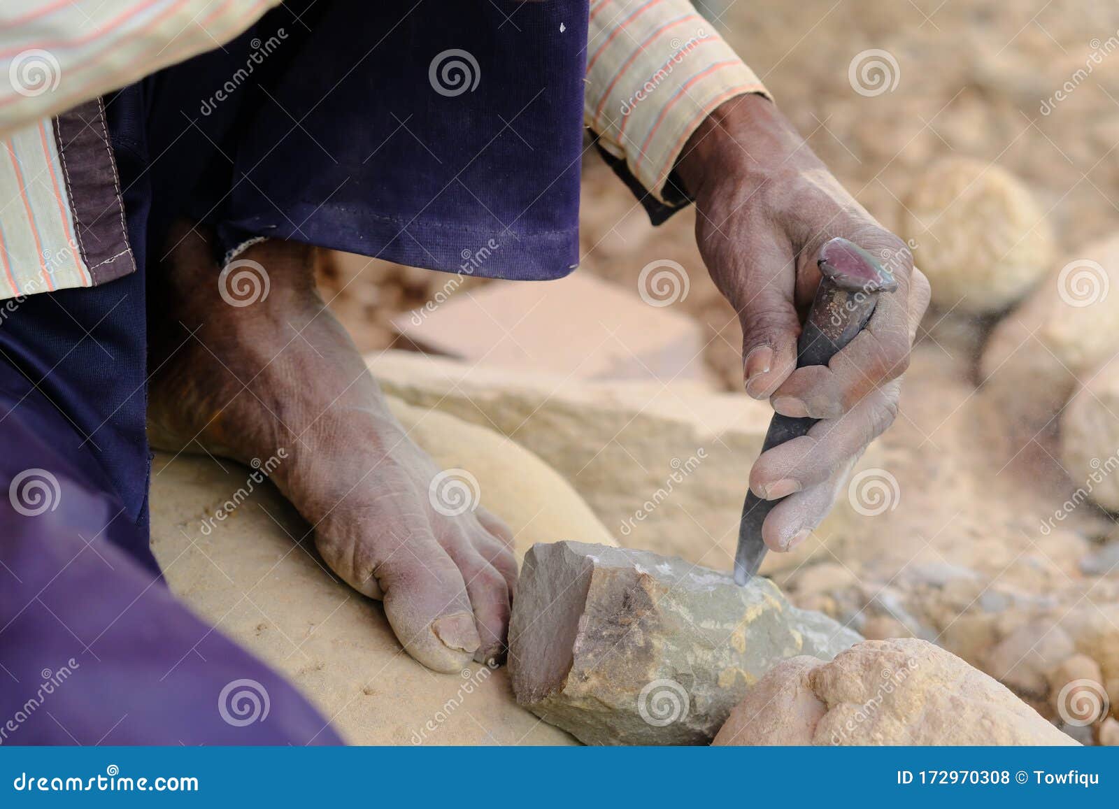 Labor Hand Working on Field, Close Up Stock Photo - Image of ...