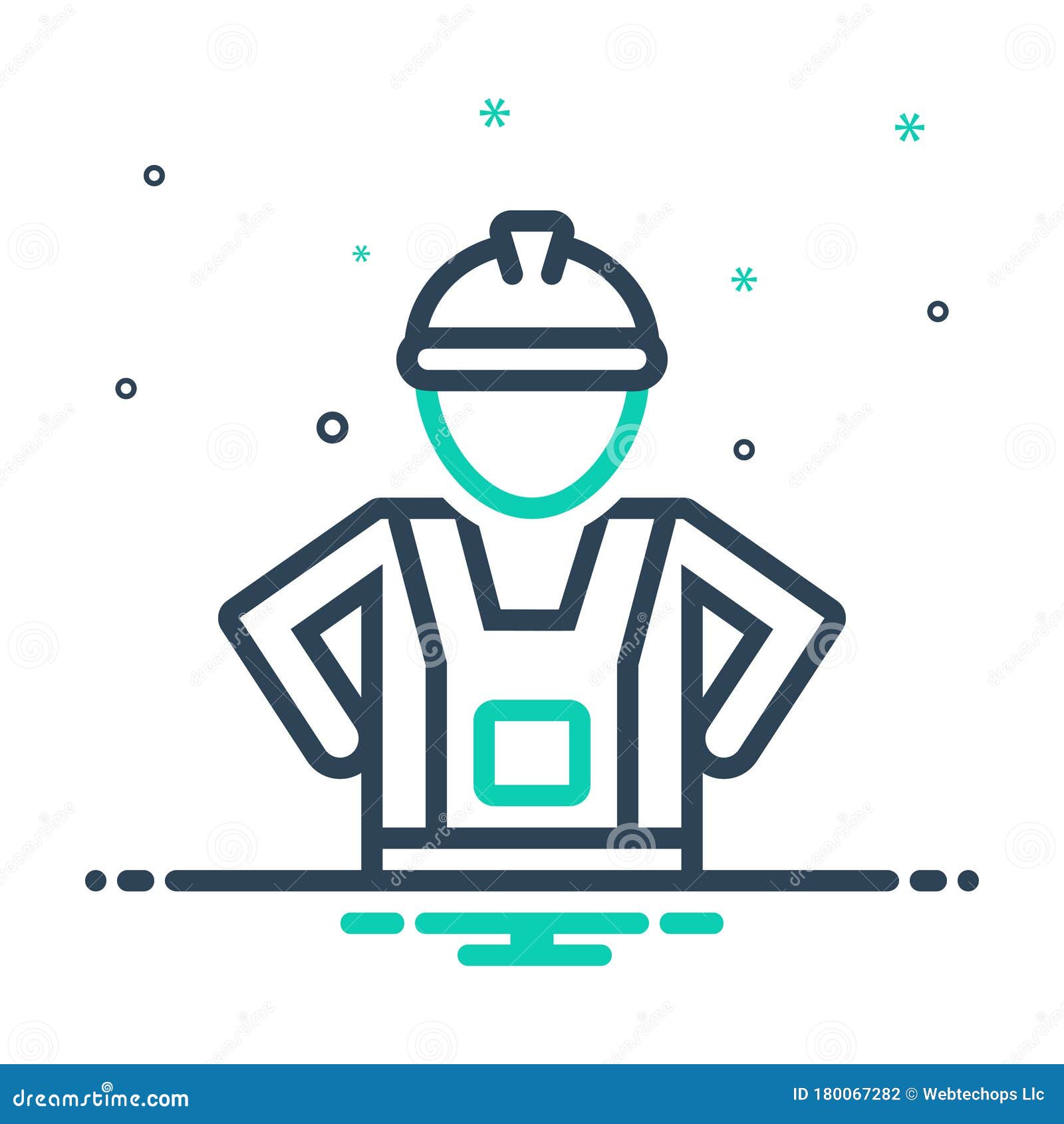 Mix Icon for Labor, Toil and Roustabout Stock Vector - Illustration of ...