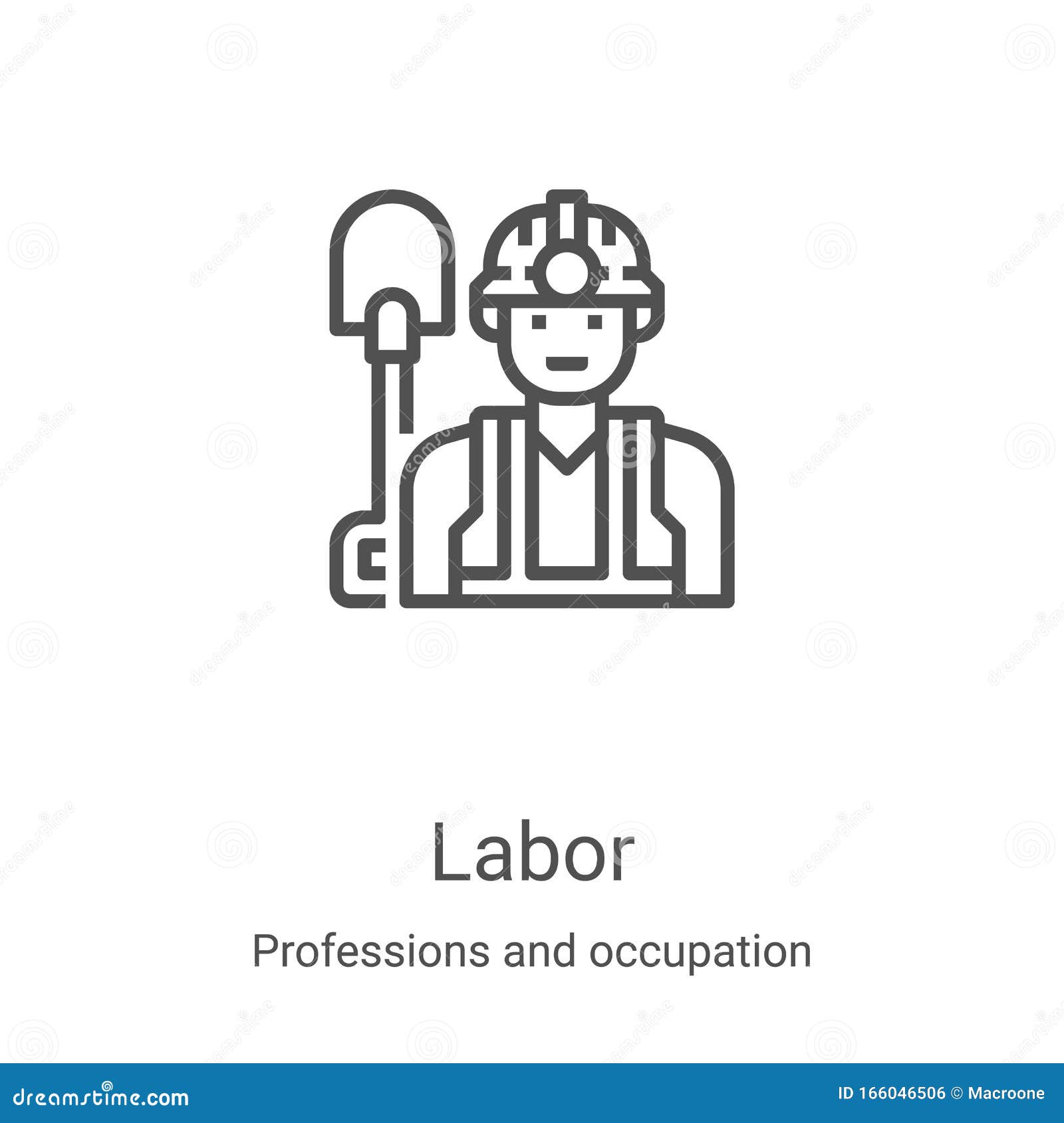 Labor Icon Vector From Professions And Occupation Collection Thin Line Labor Outline Icon
