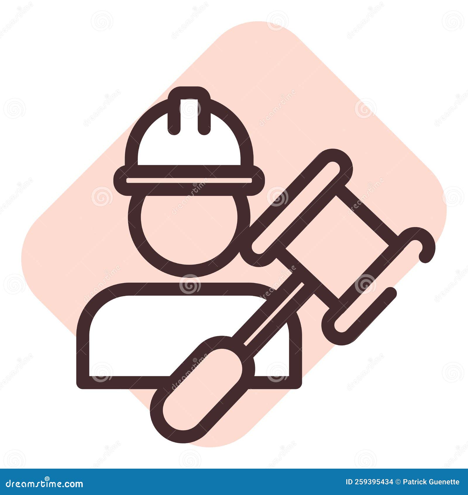 Labor law, icon stock vector. Illustration of document - 259395434