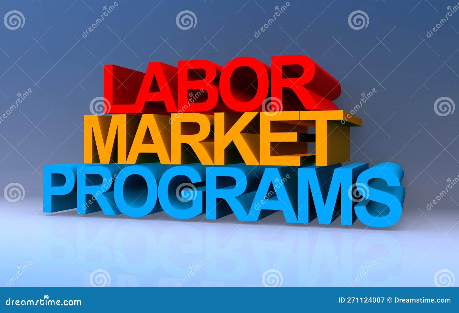 Labor Market Programs on Blue Stock Illustration - Illustration of line ...