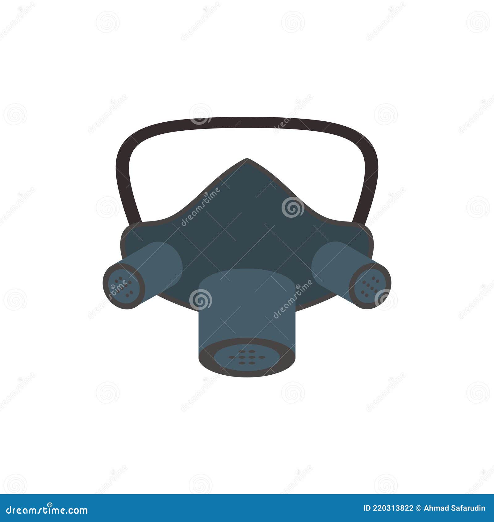 Labor Safety Mask for Engineer Isolated on White Background Stock ...