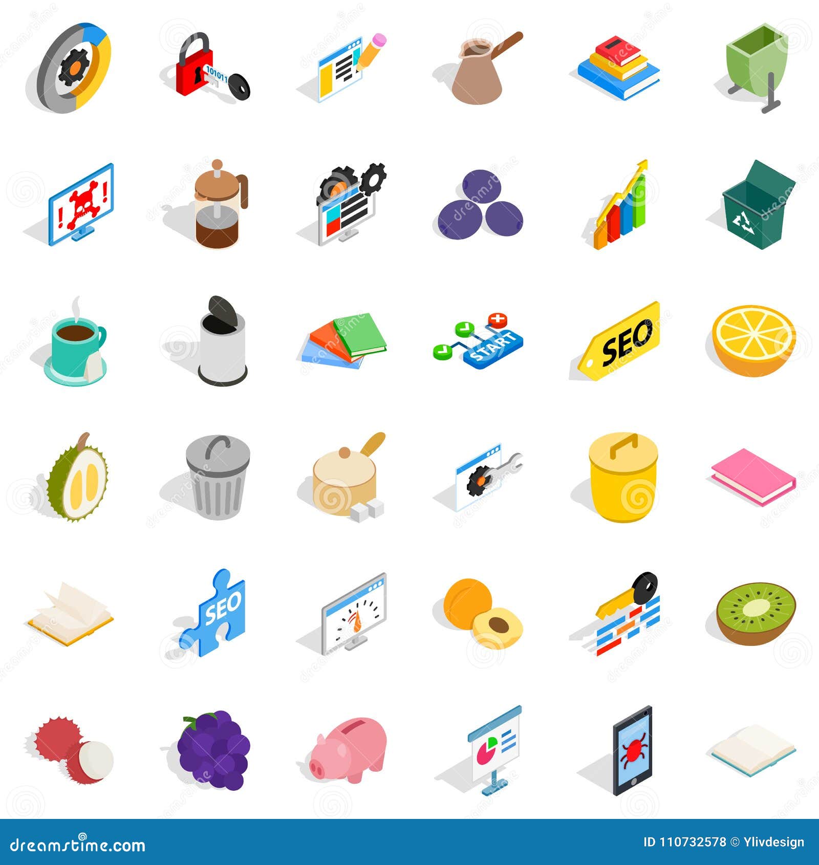 Labor Task Icons Set, Isometric Style Stock Vector - Illustration of ...