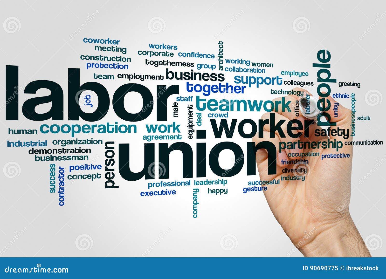 Labor union word cloud stock image. Image of communication - 90690775