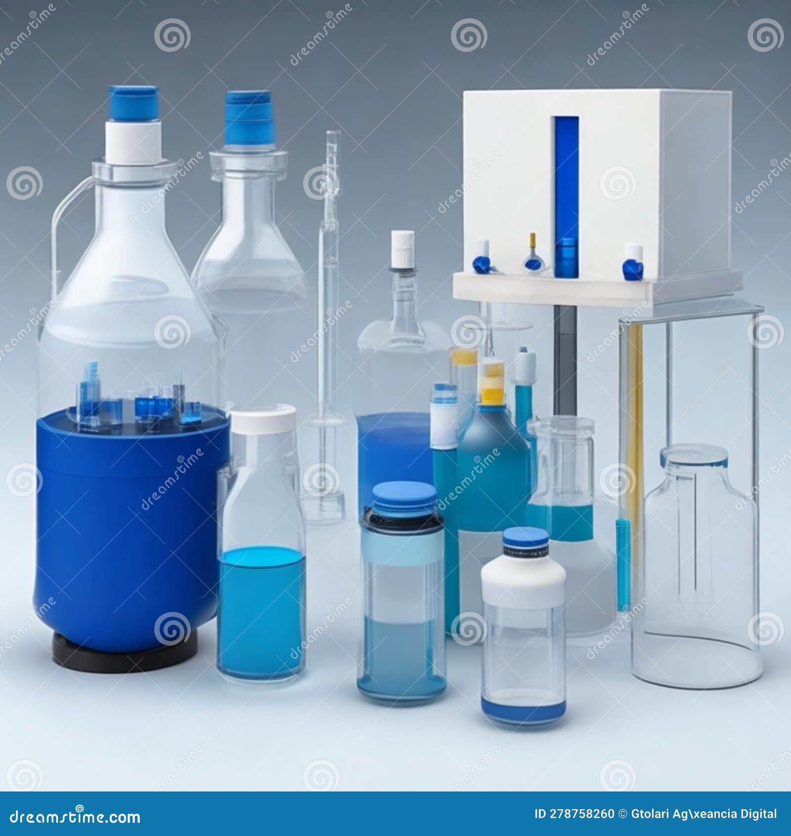 Laboratory Tools for Analysis. Test Tubes. Stock Illustration ...