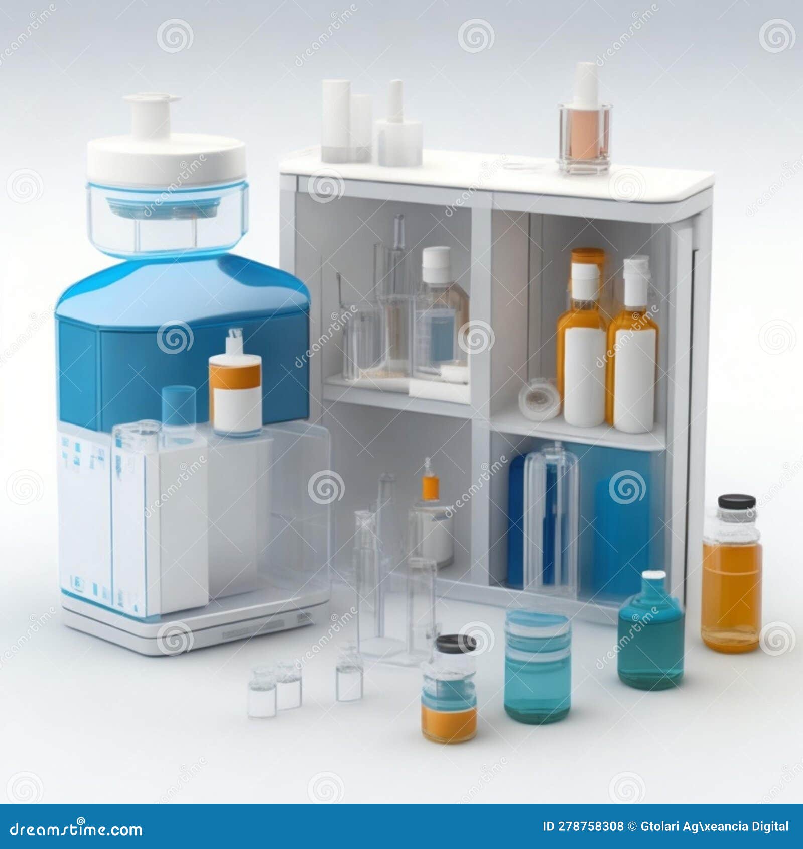 Laboratory Tools for Analysis. Test Tubes. Stock Illustration ...