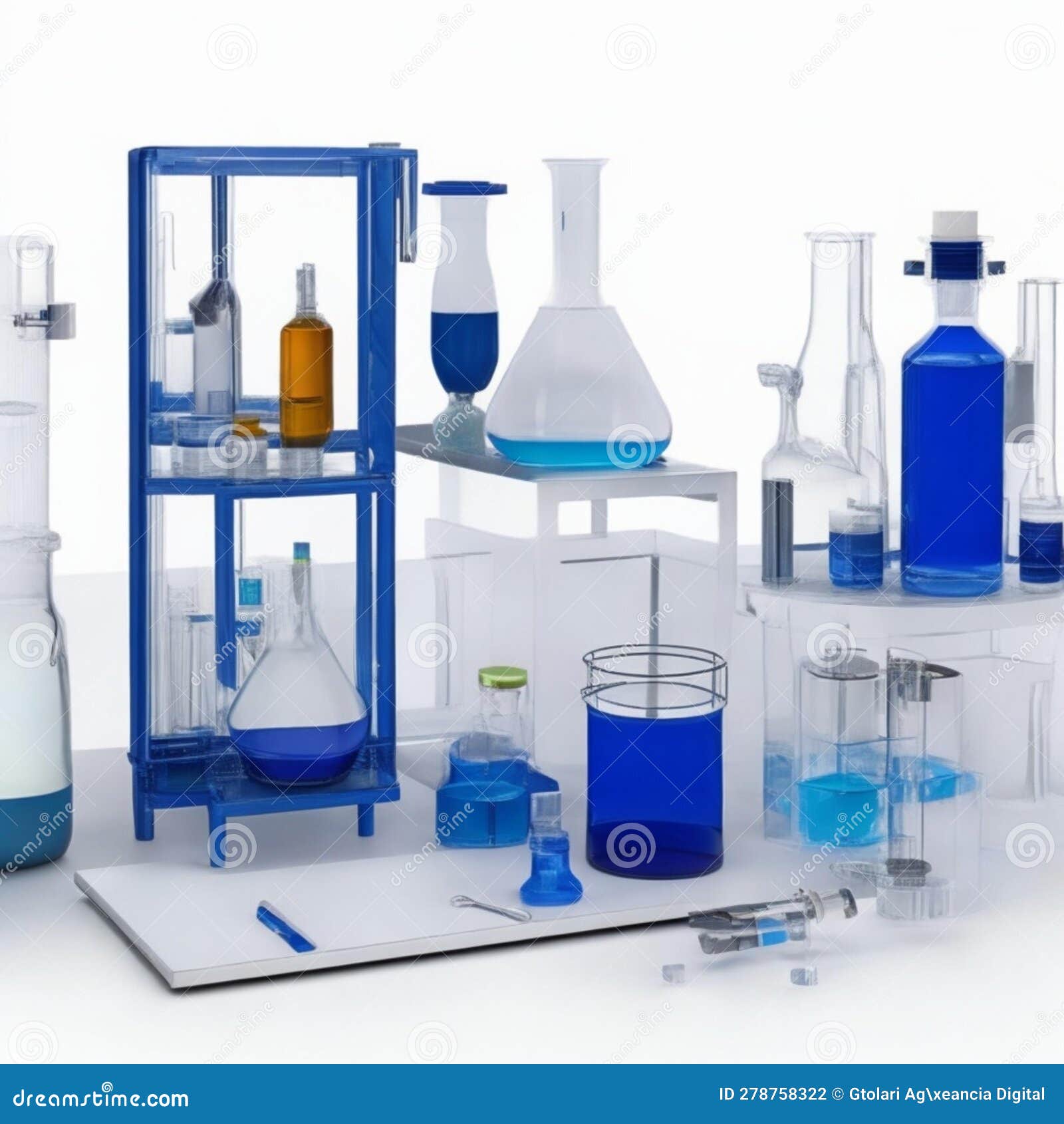 Laboratory Tools for Analysis. Test Tubes. Stock Illustration ...