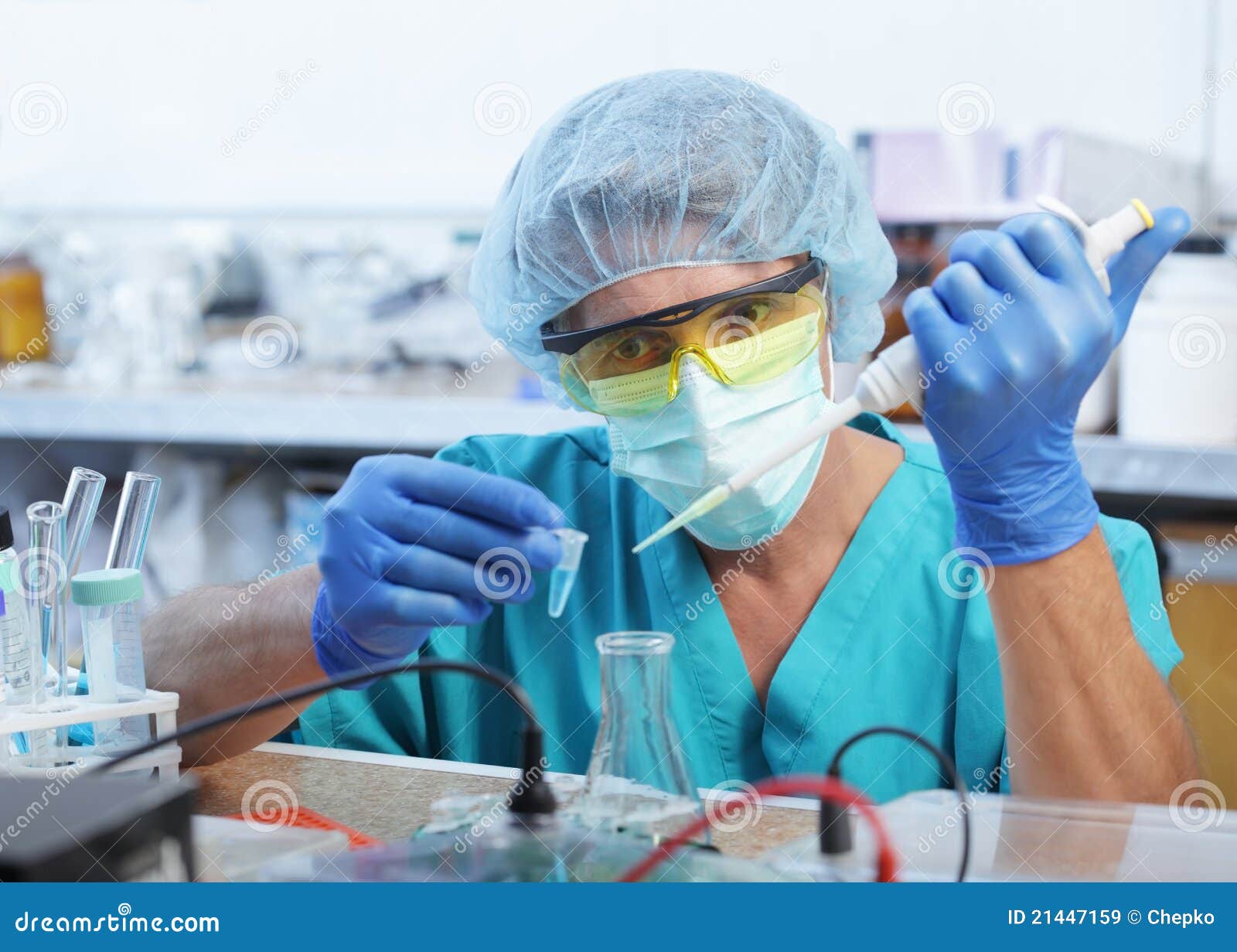 Laboratories experiment stock image. Image of chemicals - 21447159