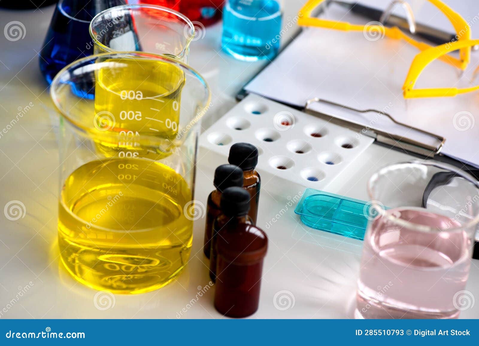 Laboratory is Adorned with an Array of Meticulously Arranged Chemical ...