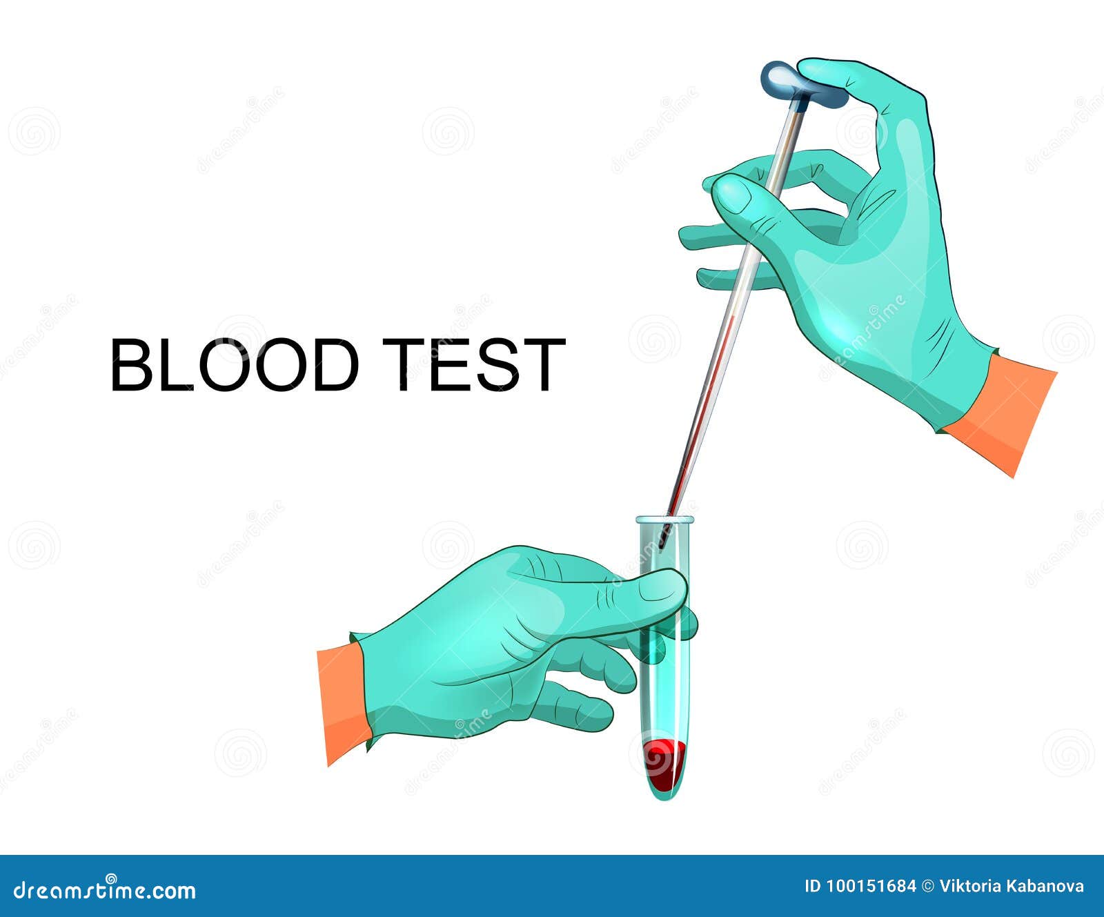 Laboratory Analysis of Blood Stock Vector - Illustration of illness ...