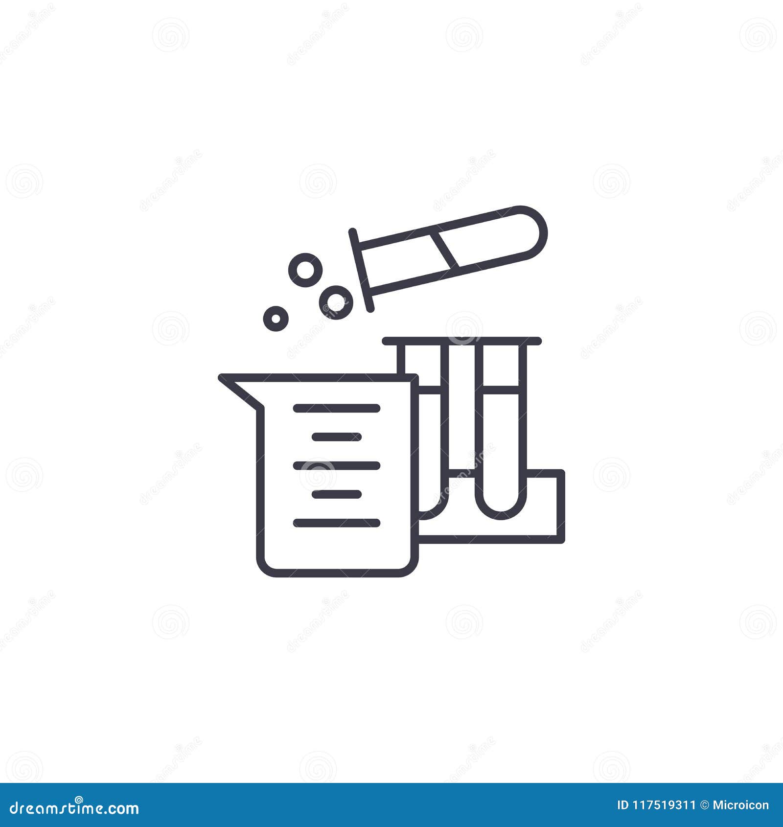 Laboratory Analysis Linear Icon Concept. Laboratory Analysis Line ...