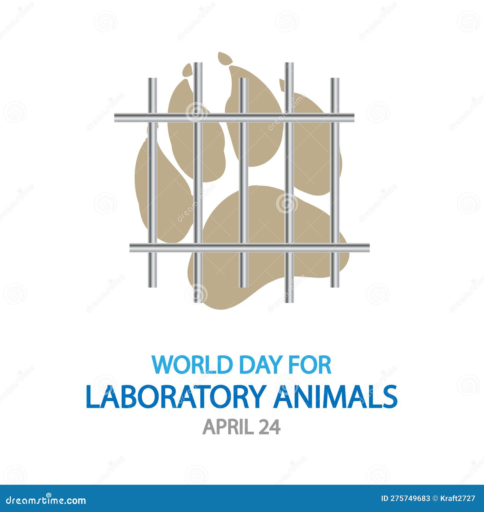 Laboratory Animals Footprints in a Cage Stock Vector - Illustration of ...