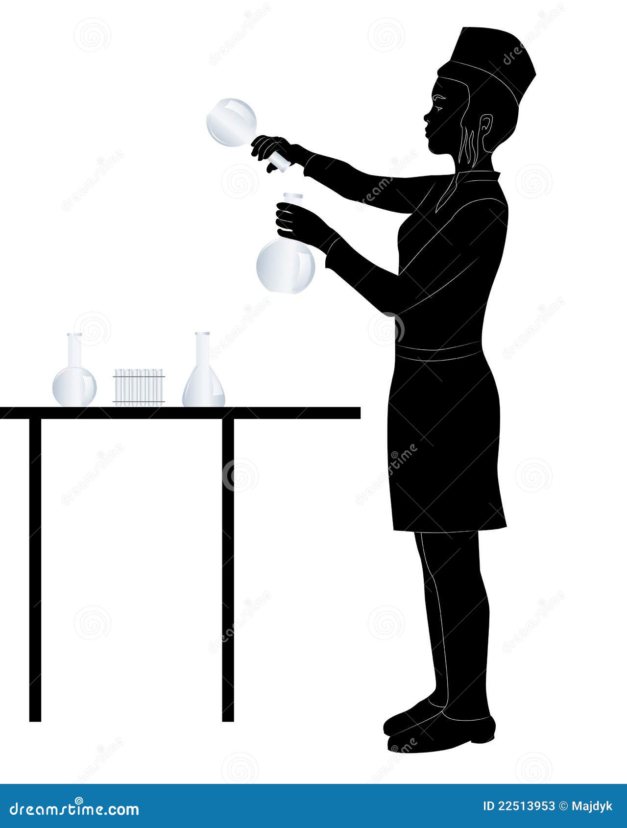 Laboratory assistant stock vector. Illustration of female - 22513953