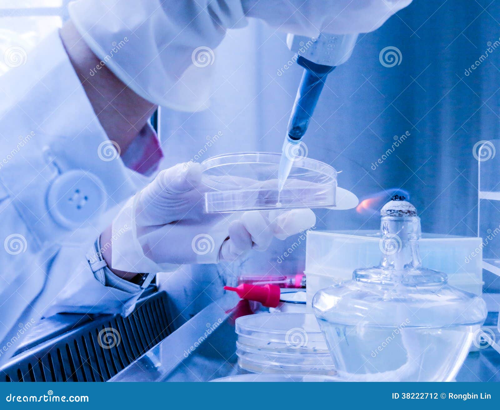 Laboratory Assistant in a Sterile Environment for Micro-sampling Stock ...