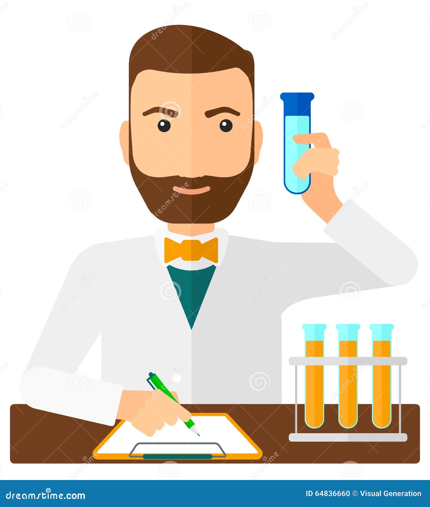 Laboratory Assistant Working Stock Vector - Illustration of hospital ...