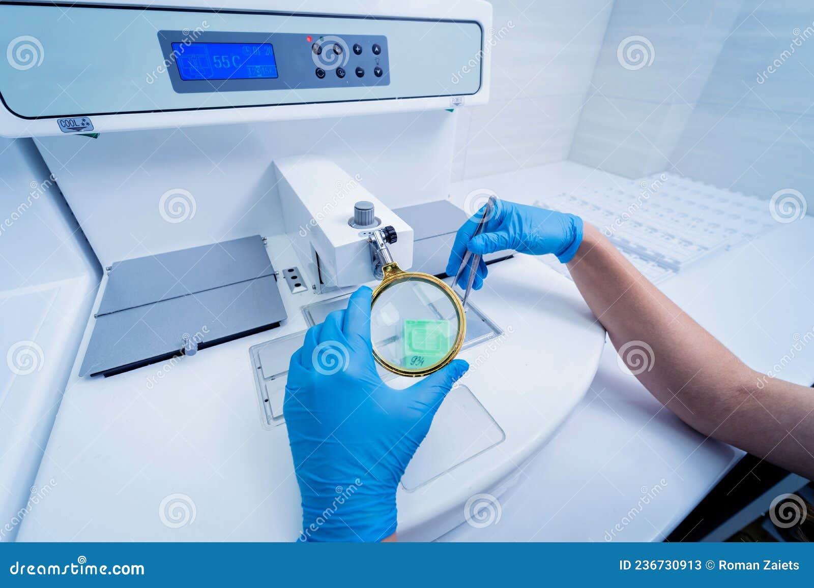 Laboratory Assistant Works at Paraffin Wax Dispenser Tissue Embedding ...