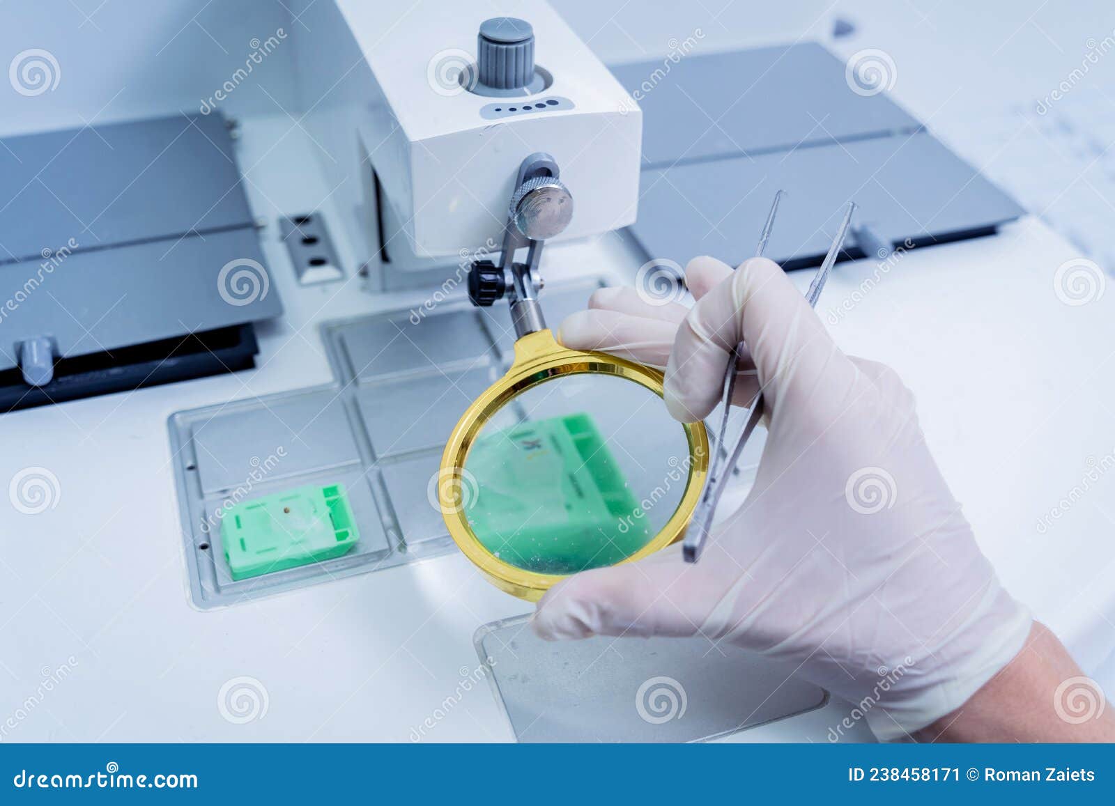 Laboratory Assistant Works at Paraffin Wax Dispenser Tissue Embedding ...