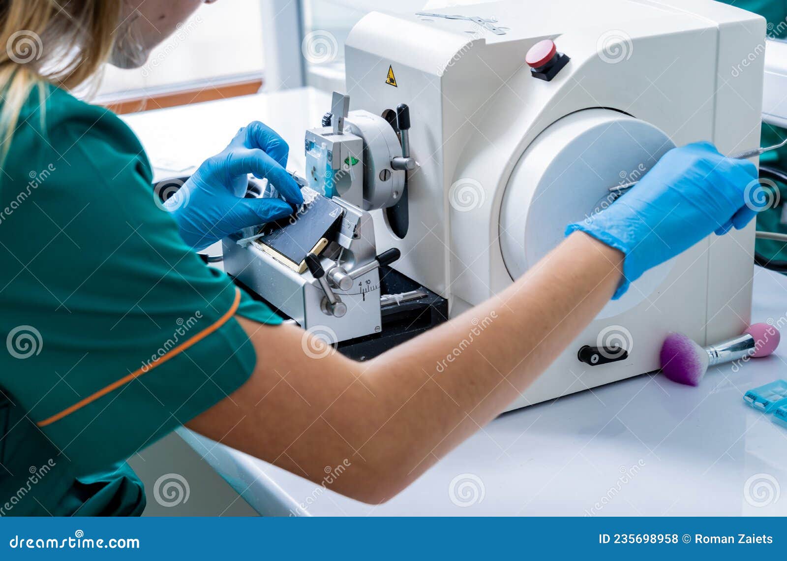 Laboratory Assistant Performs A Blood Test In A Modern Laboratory On ...