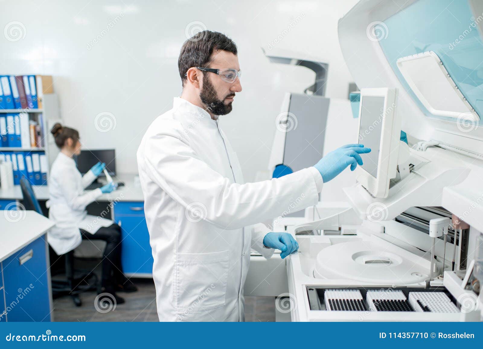 Laboratory Assistants Workign with Analizer Stock Photo - Image of ... Laboratory Assistants Workign with Analizer Stock Photo - Image of ...